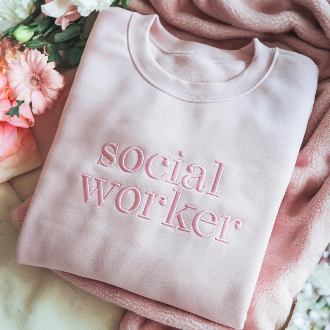 Social Worker Shirt, School Social Worker Embroidered Sweatshirt Gift ...