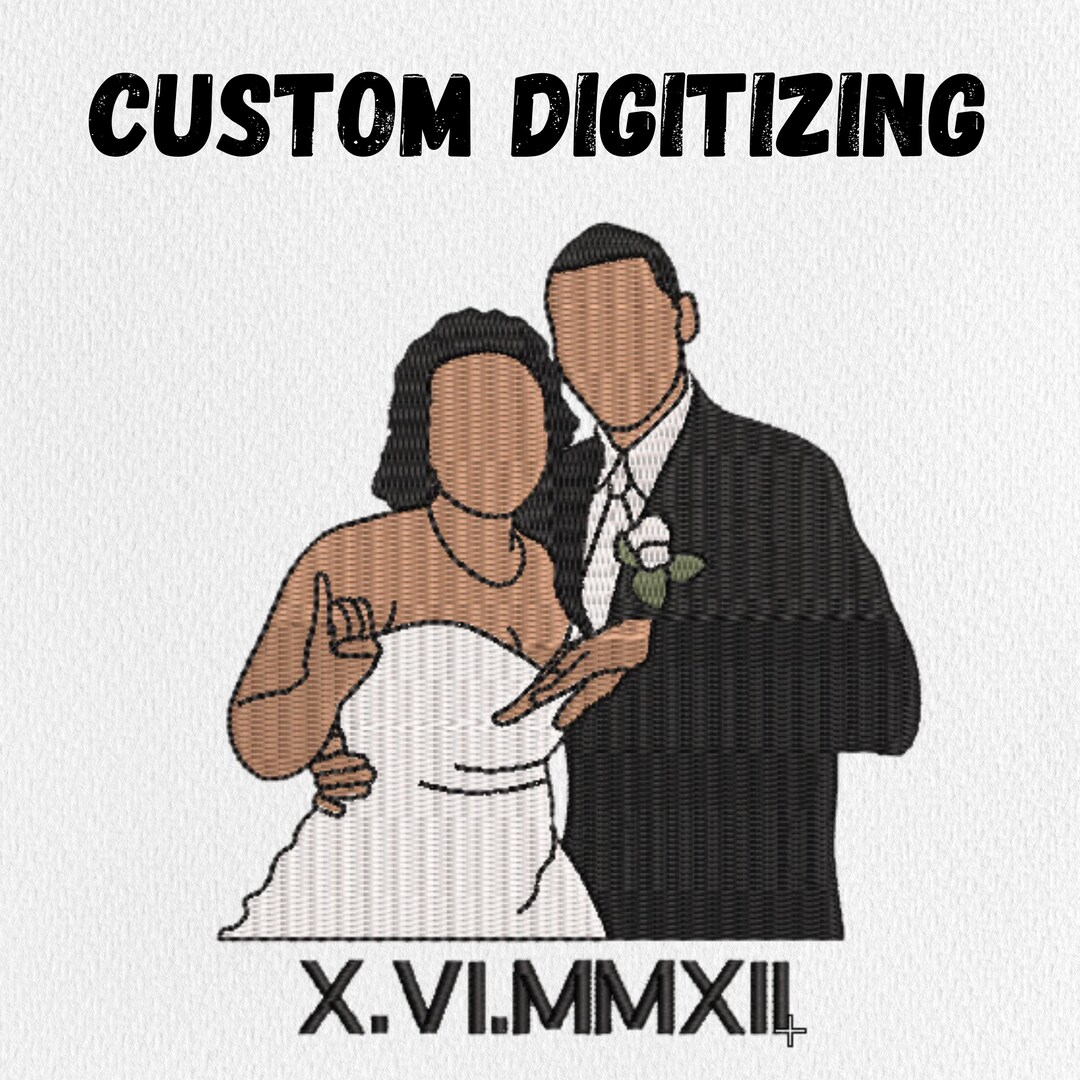 Personalized Family Portrait Embroidery Designing, Custom Digitizing ...