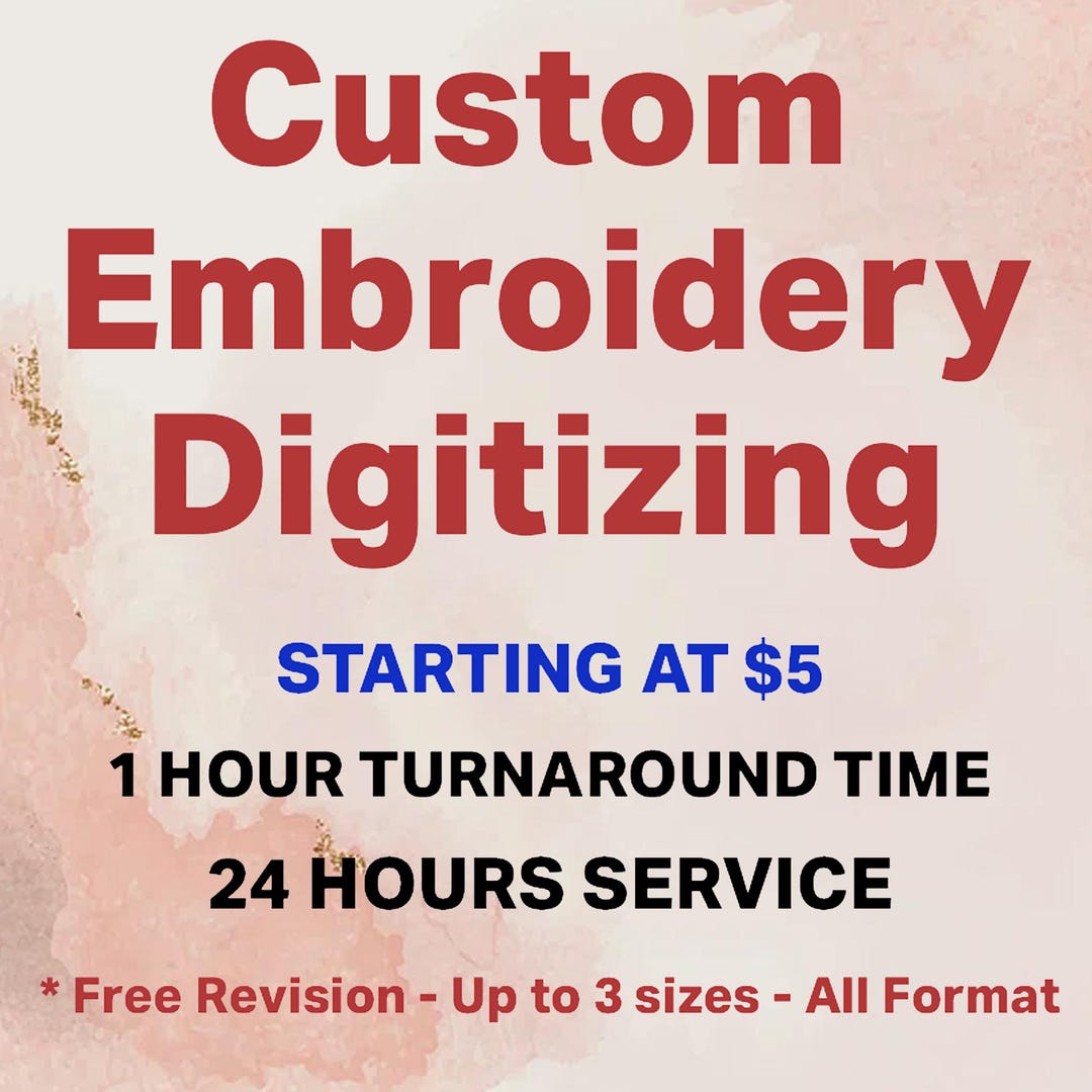 Custom Embroidery Logo Digitizing, Custom Digitize Service, Custom ...