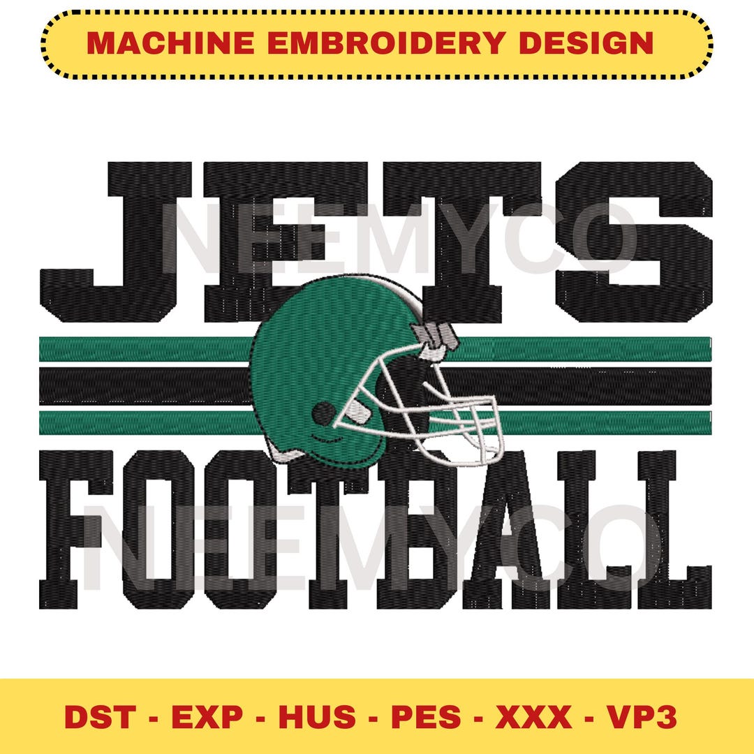 EMBROIDERY DST FILE Jets Football, Jets Football Design, Jets Pes File ...