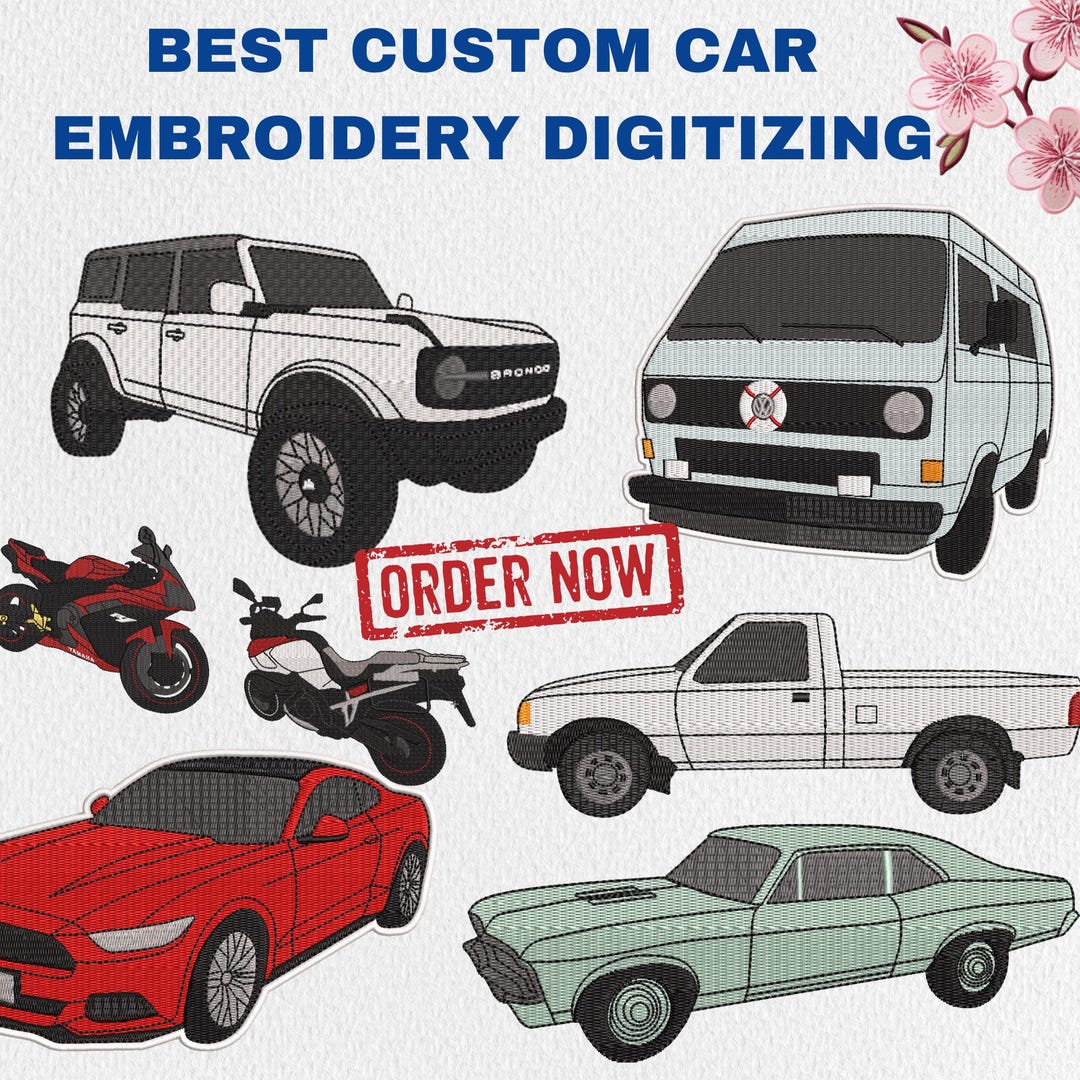Custom Car Embroidery Digitizing, Car Logo Digitizing, BMW Machine ...