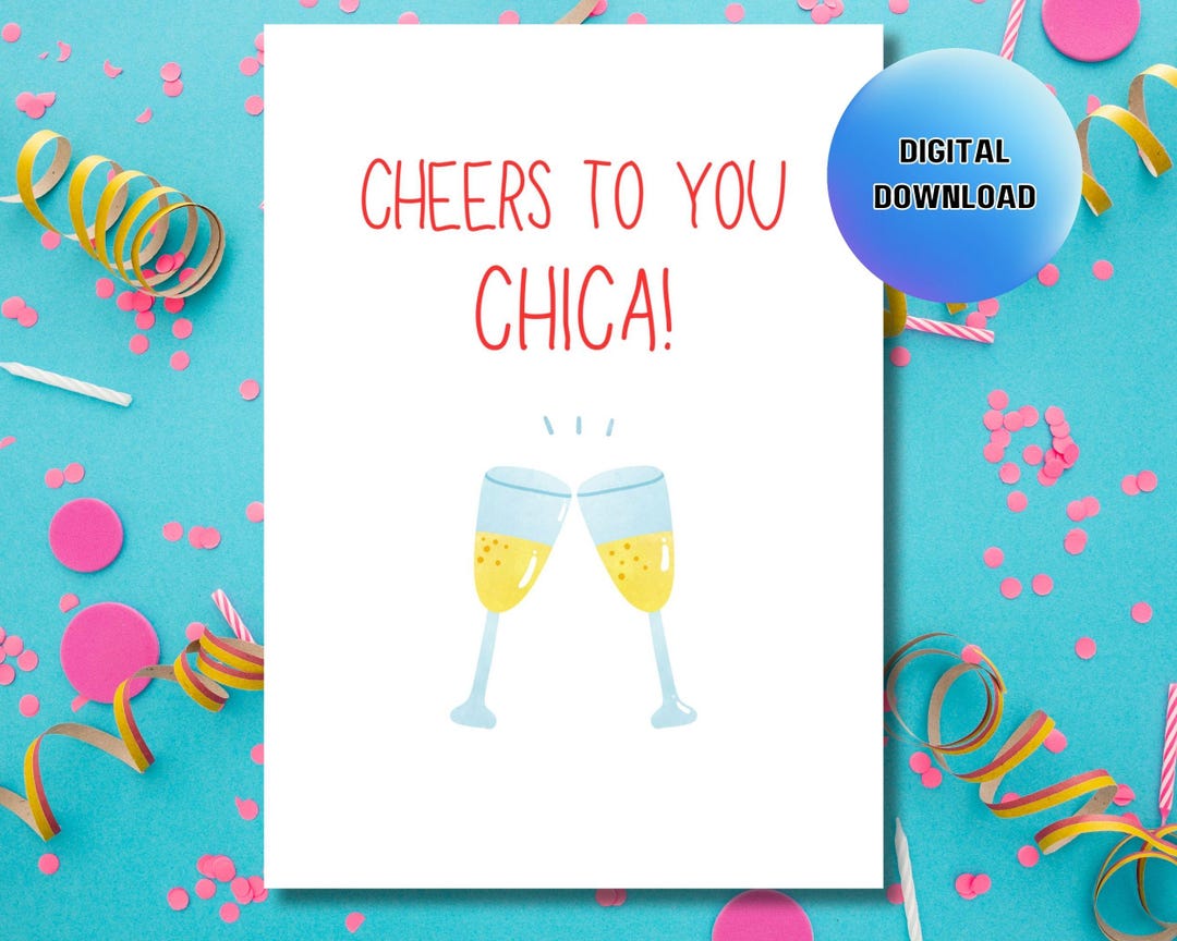 Happy Birthday Chica Card: Printable Bday Greeting (digital Download ...