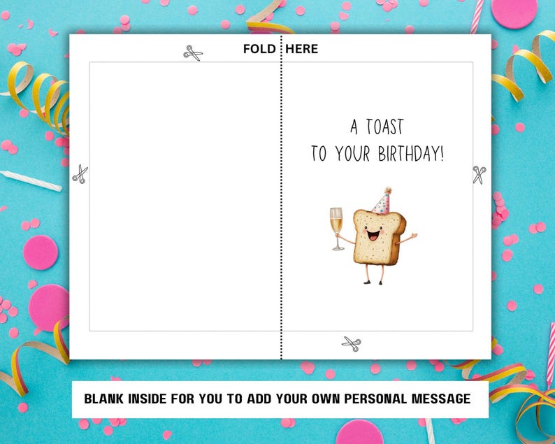 Printable Birthday Card, Happy Birthday Card Print, Digital Card ...