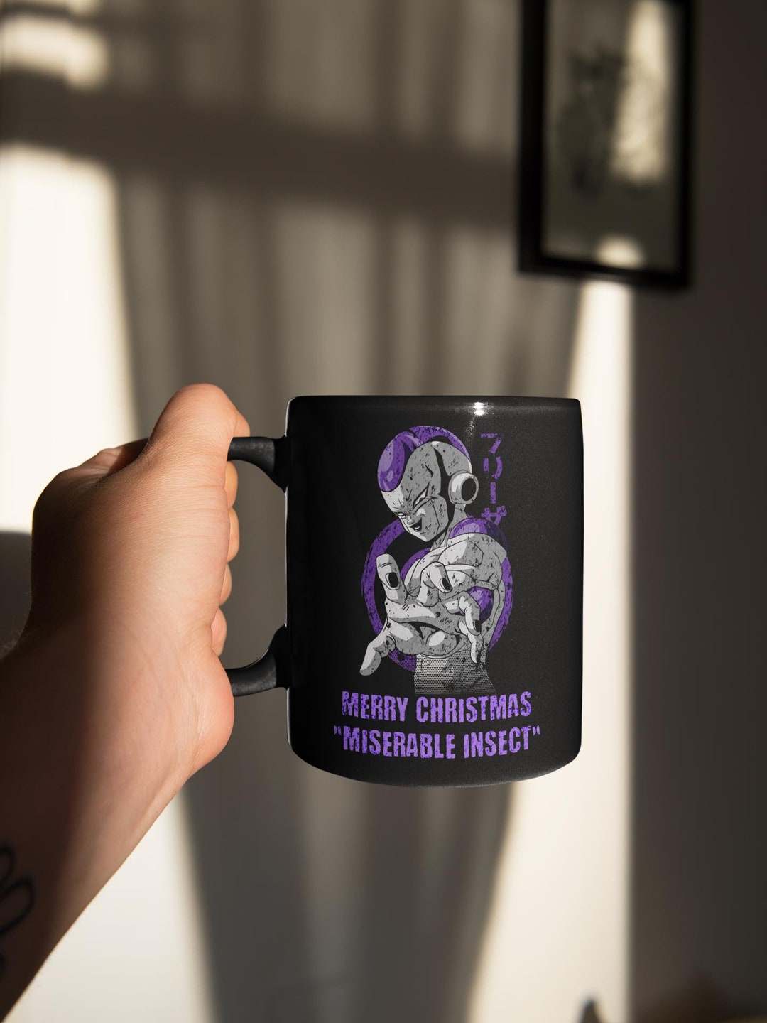 Dragon Ball Frieza Mug, Anime Mug, Merry Christmas Miserable Insect Mug ...