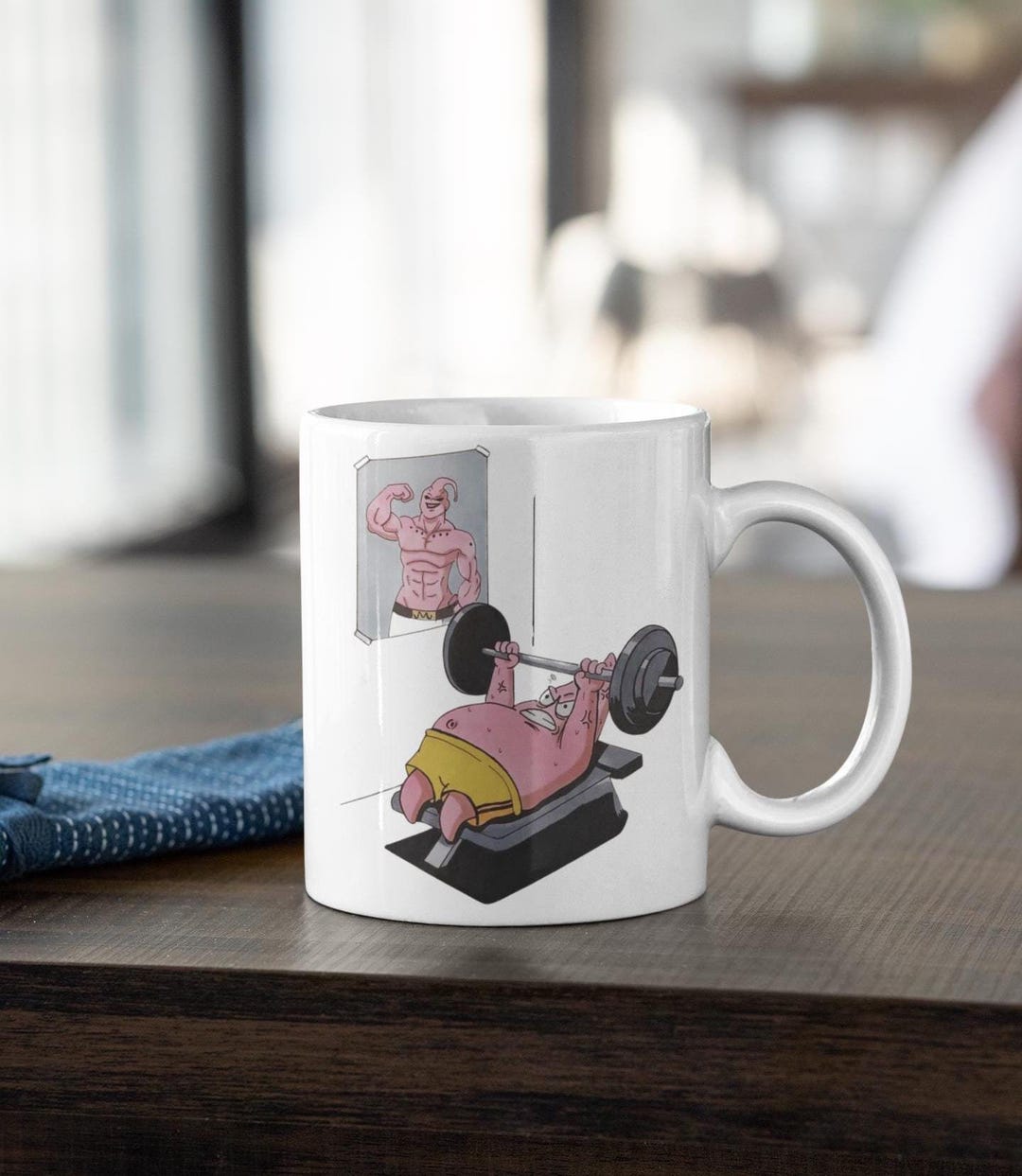 Majin boo vs patricio, funny motivation to go to the gym, gym mug ...