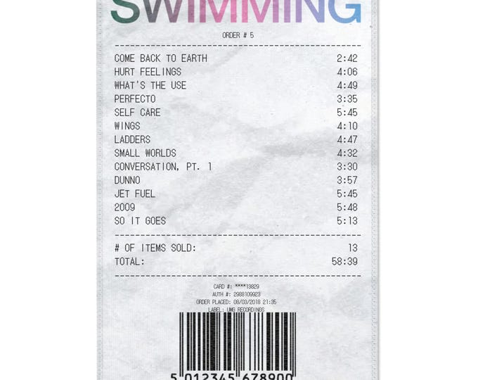 Swimming by Mac Miller Album Receipt Area Rug 2 Sizes, Decorative Floor ...