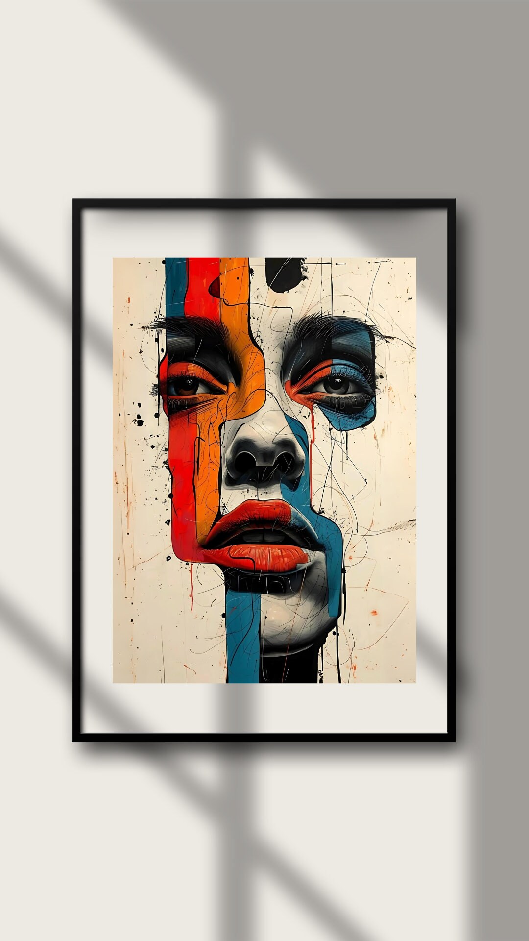 Abstract Wall Print Human Figure Digital Art - - Contemporary Decor ...