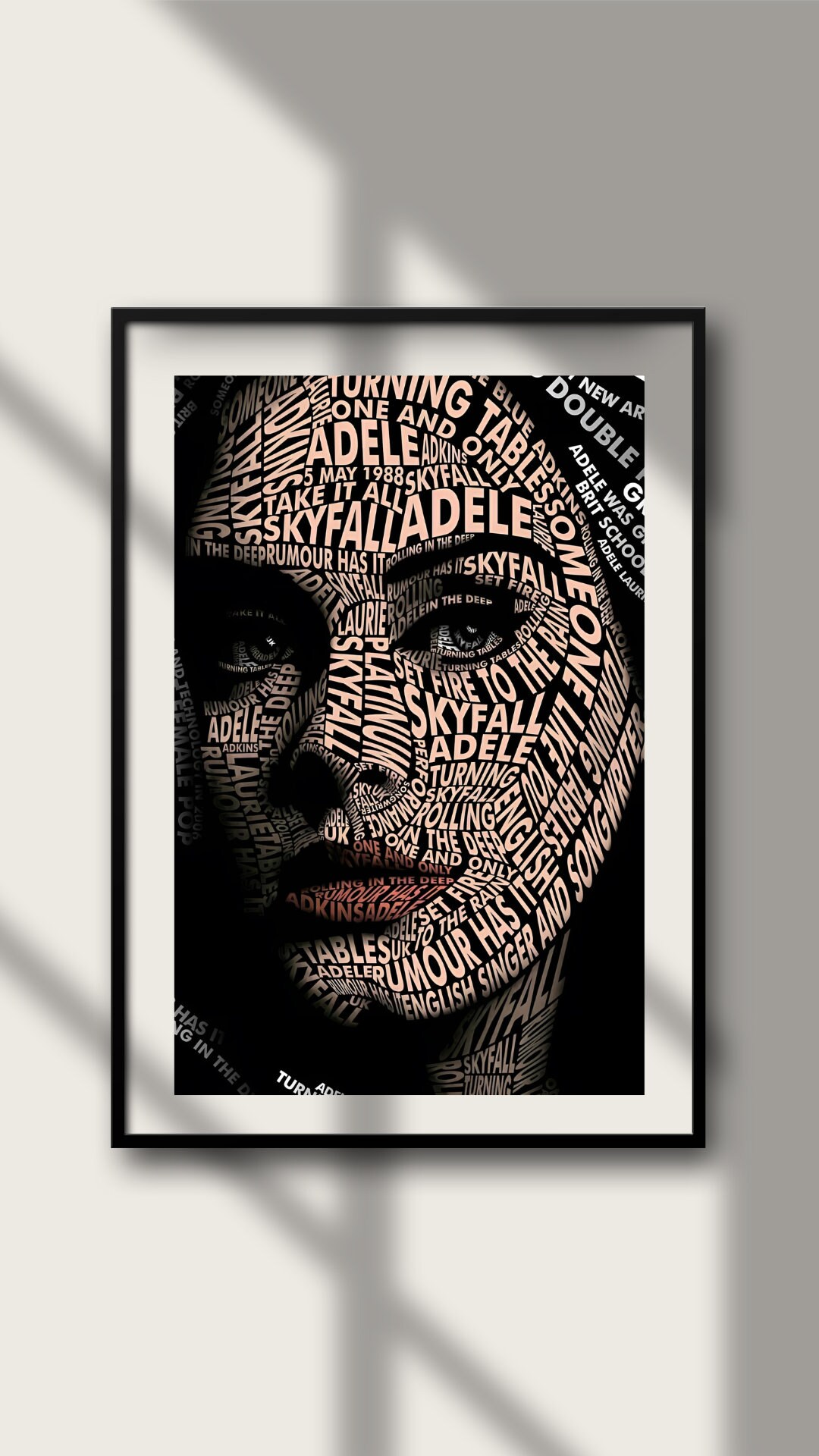 Adele Themed Digital Wall Art - Inspirational Music Quote Print L Adele ...
