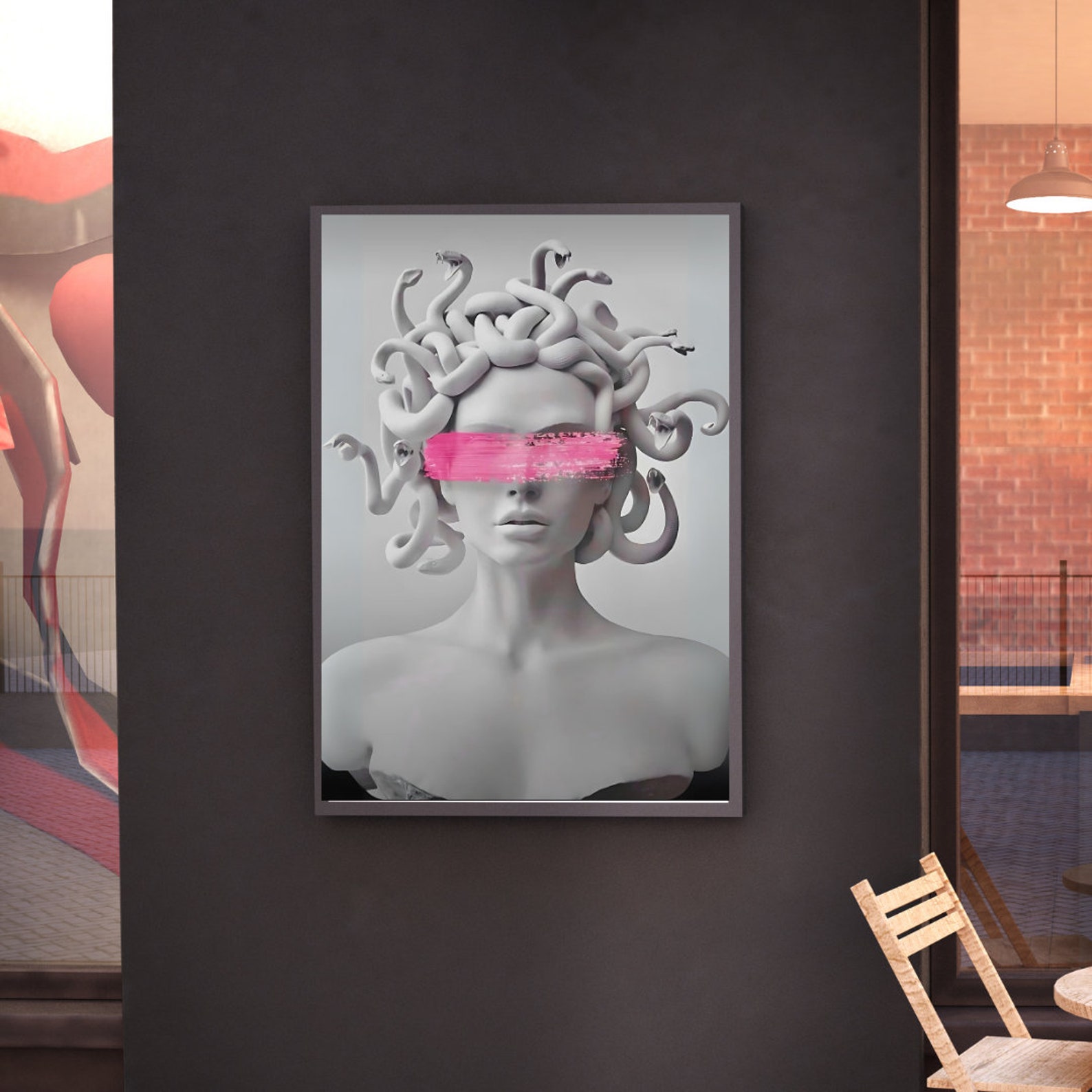 Pop Art Medusa Print - Colorful Digital Download - Mythical Wall Art ...