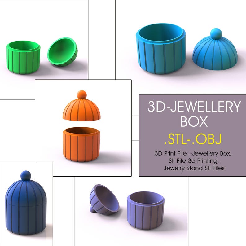 3D Print File, Jewellery Box, Stl File 3d Printing, Jewelry Stand Stl ...