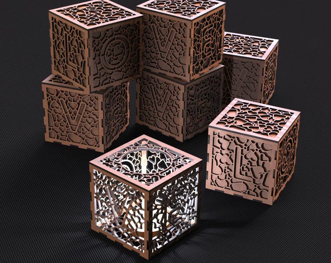 Cajas de amor para corte láser cnc / Cajas en forma de corazón para ...