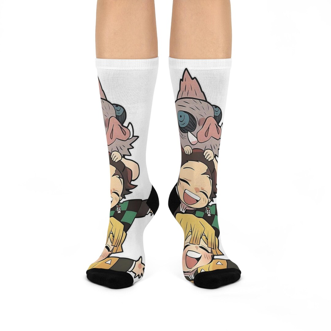 Demon Slayer Socks, Anime Crew Socks for Fans, Cosplay Footwear ...