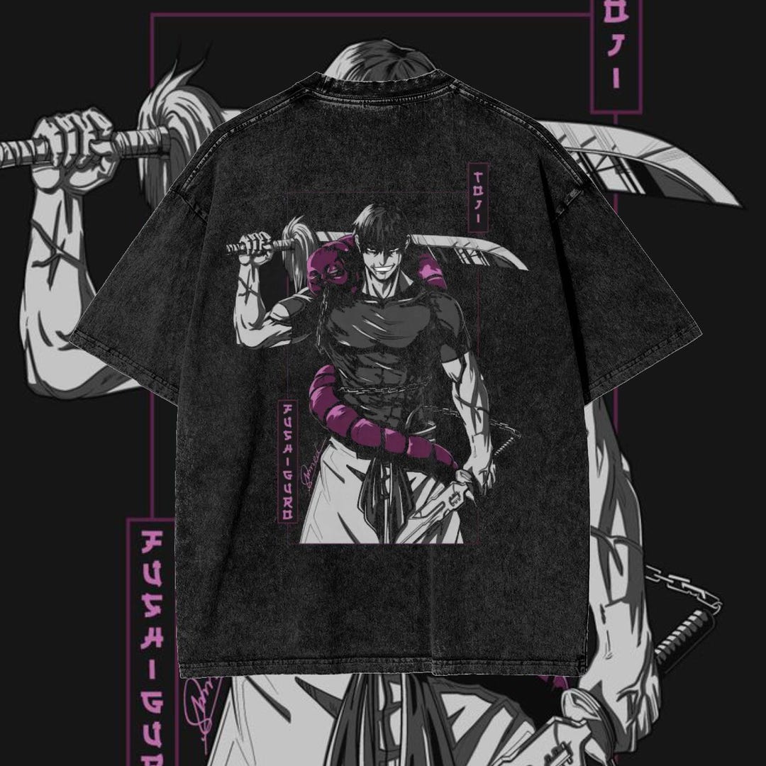 Toji Fushiguro Overwashed T-shirt | Vintage Jujutsu Kaisen Tee | Anime ...
