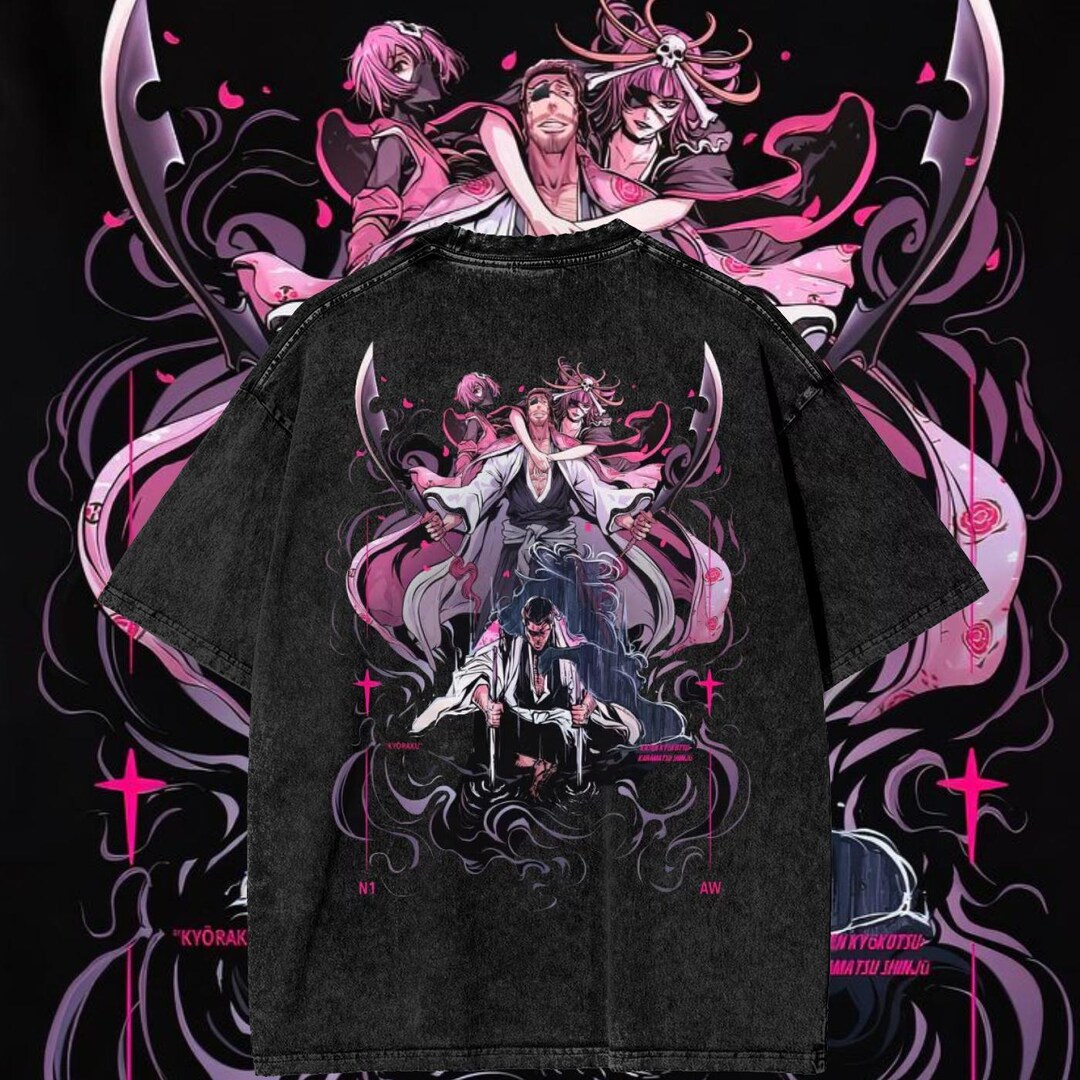 Bleach T-shirt, Ichigo Kurosaki Oversized Tee, Snow Washed Anime Shirt ...