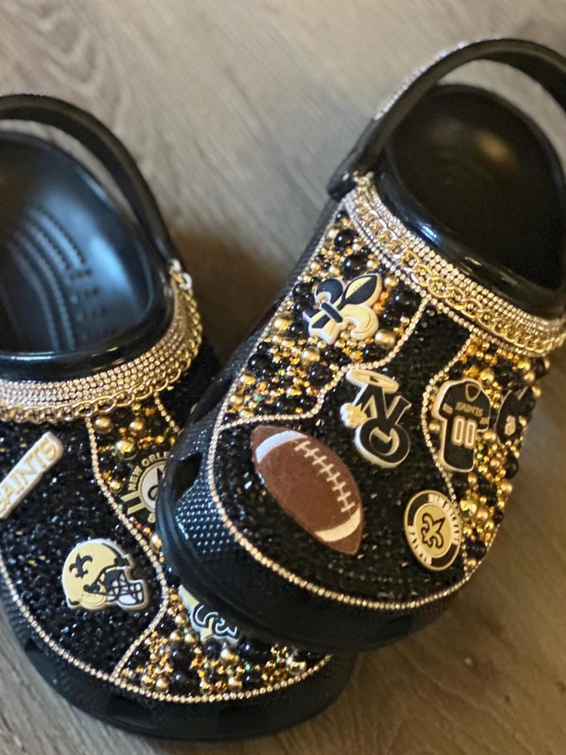 Football Custom Crocs - Saints Personalized - Etsy