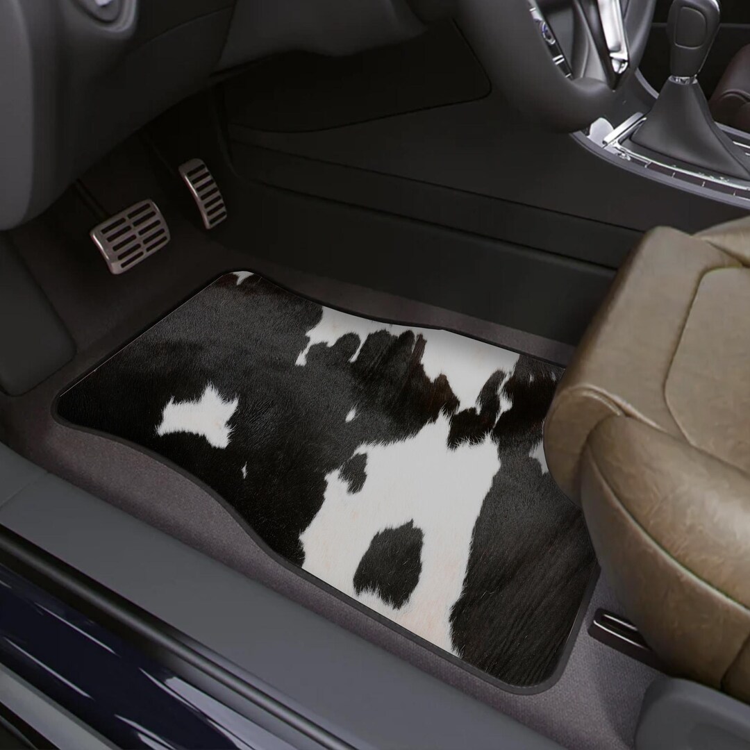 Cow Pattern Car Mat - Animal Print Car Floor Mat - Cowgirl Car Decor - Etsy