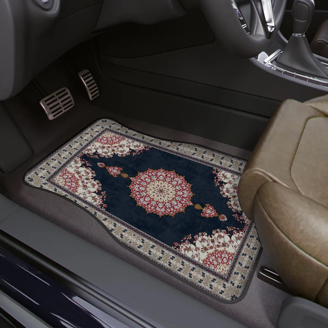 Persian Rug Pattern Blue Car Floor Mats - Etsy