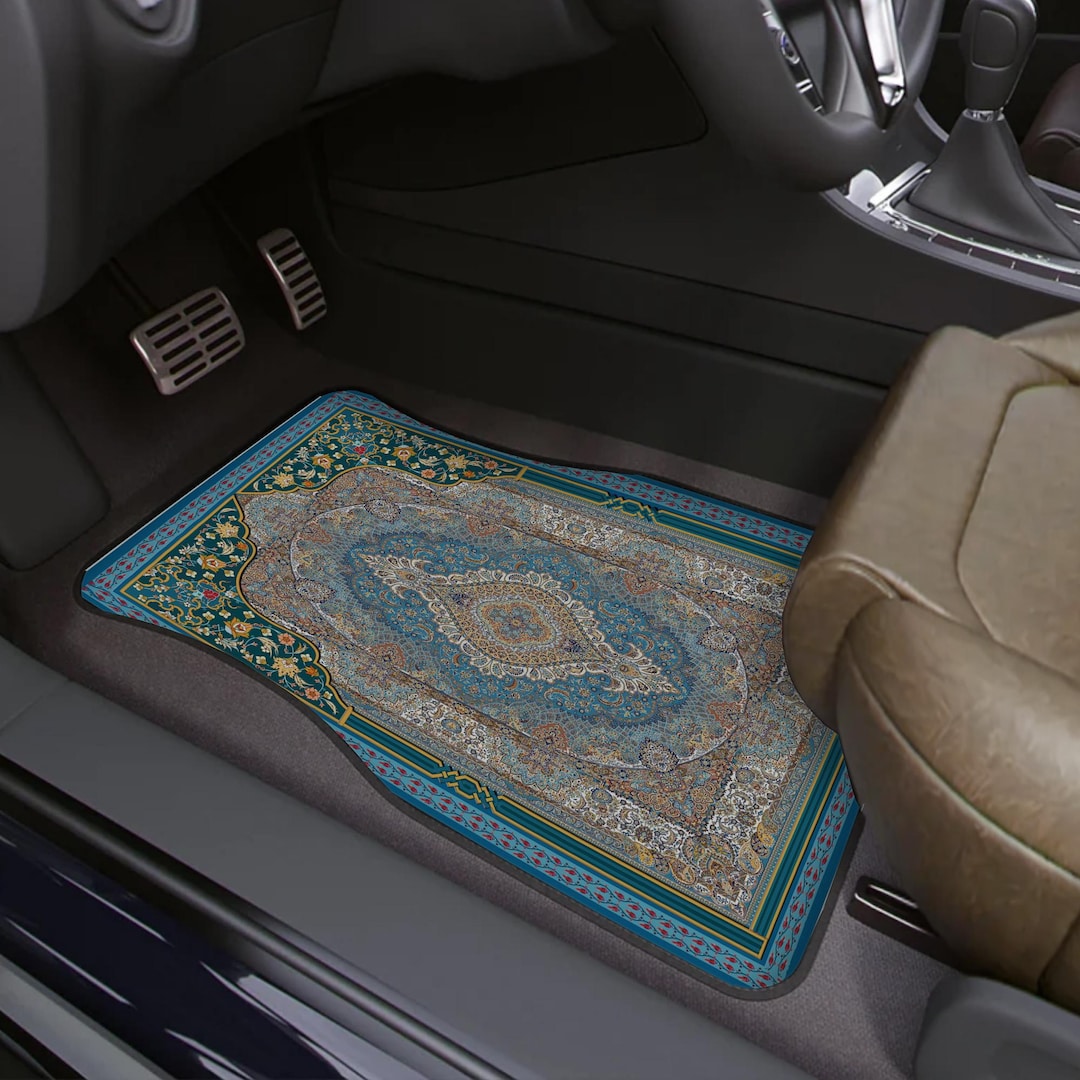 Blue Persian Rug Pattern Car Floor Mats - Persian Car Carpet - Etsy