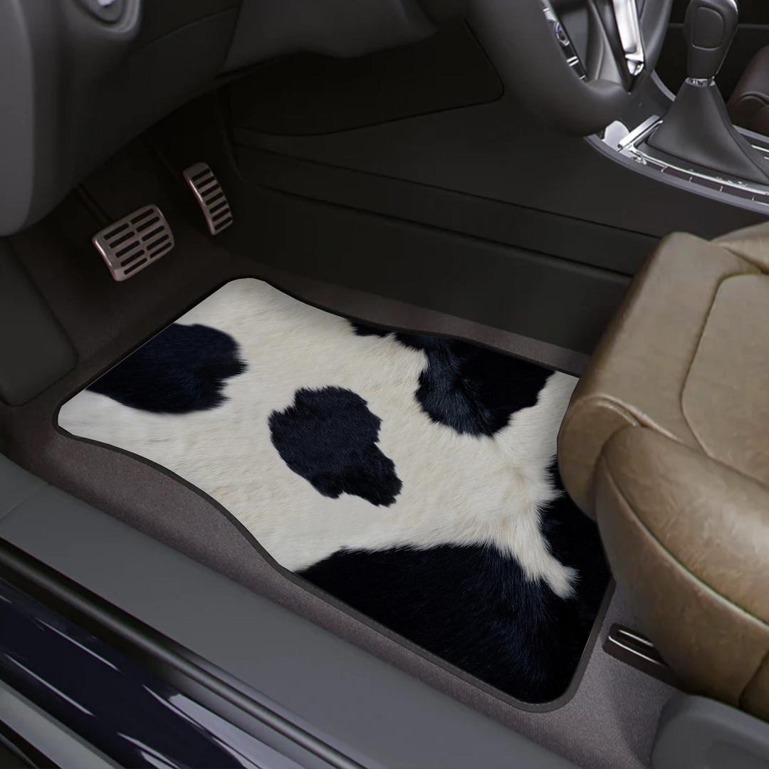 Cow Print Car Mat, Animal Car Decor - Etsy