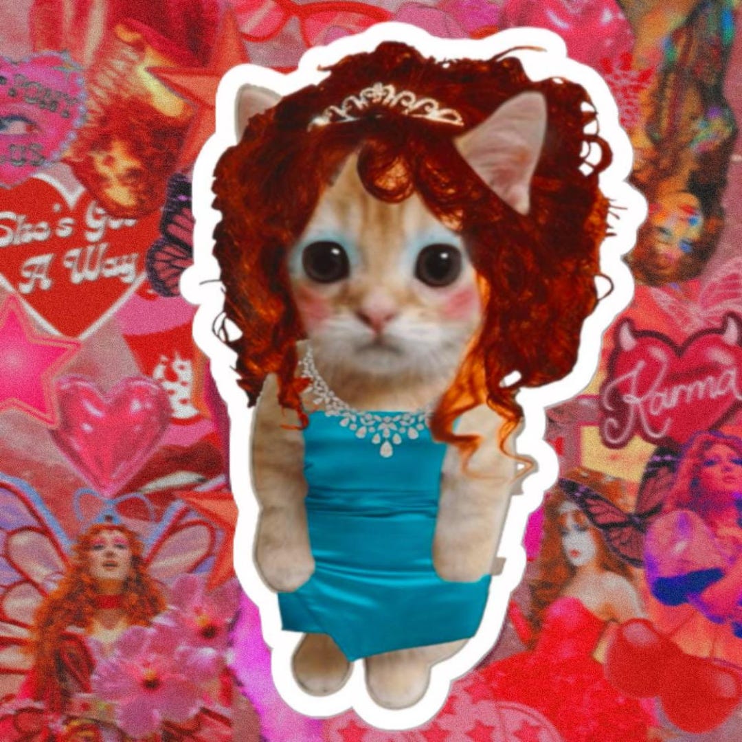 Chappell Roan Standing Cat Kiss-cut Stickers - Etsy