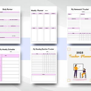 2025 Teacher Planner | Editable & Printable Classroom Organizer ...