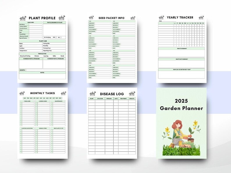 Garden Planner Editable & Printable Garden Design Journal Plan, Track ...