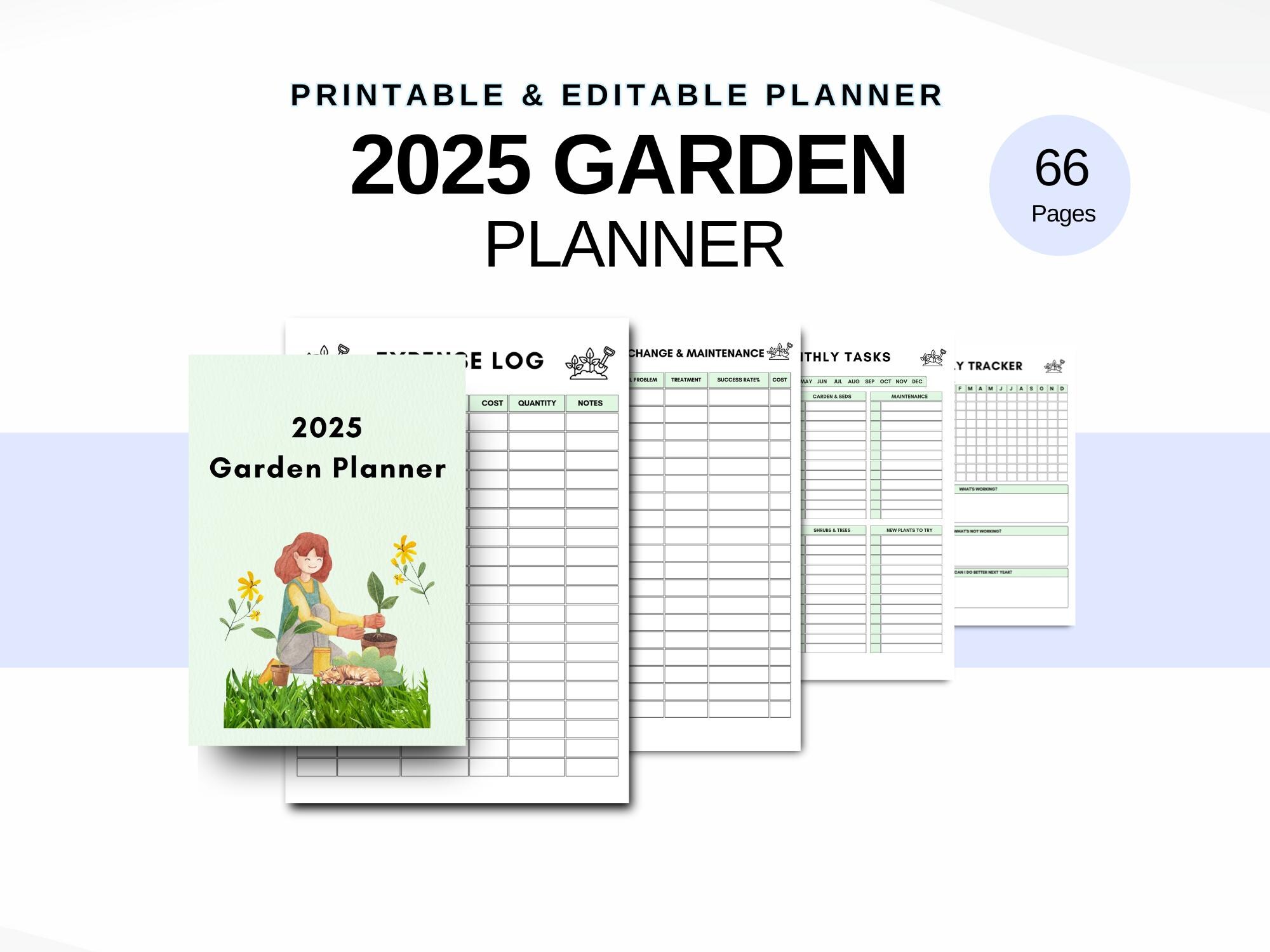 Garden Planner | Editable & Printable Garden Design Journal | Plan ...