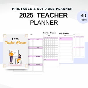 2025 Teacher Planner | Editable & Printable Classroom Organizer ...