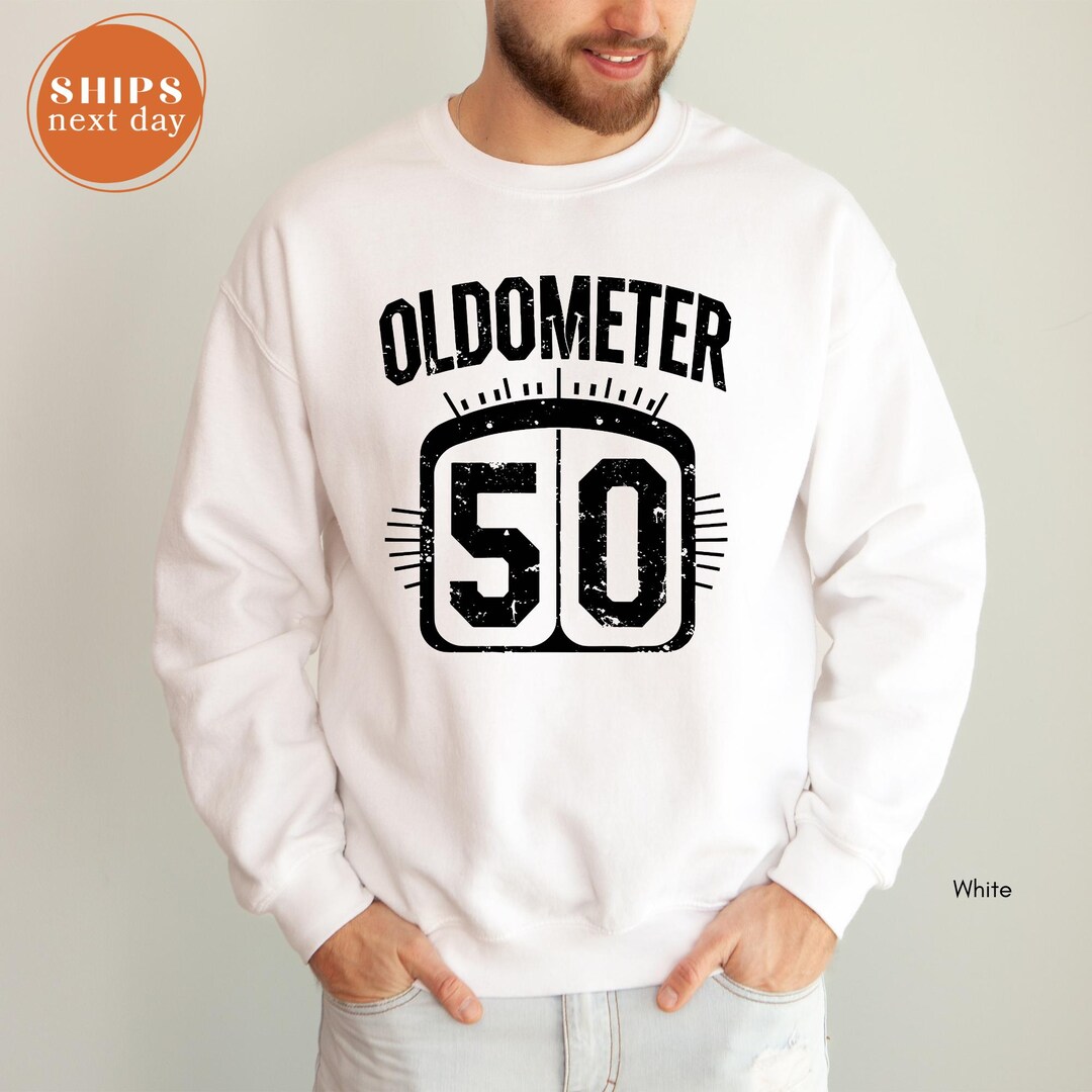 Oldometer 50 Hoodie, Funny 50th Birthday Sweatshirt, Vintage 1975 ...