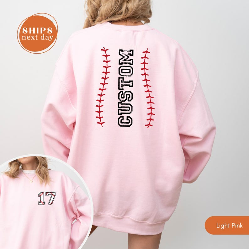 Custom Baseball Hoodie, Personalized Baseball Mom Sweatshirt, Game Day ...