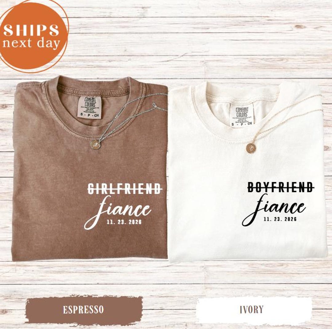 Comfort Colors Custom Fiance and Fiancee Shirt, Future Mr and Mrs ...