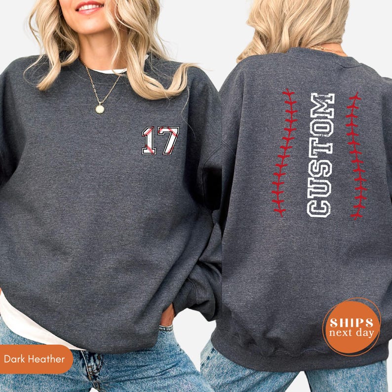 Custom Baseball Hoodie, Personalized Baseball Mom Sweatshirt, Game Day ...