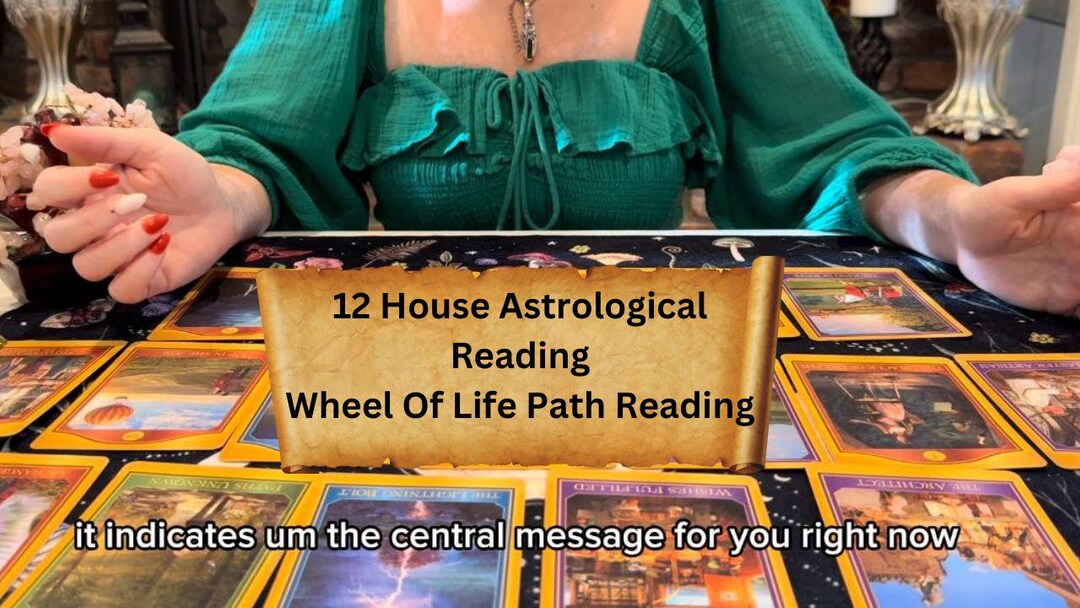 12 Houses Astrology Tarot and Oracle Reading, Eighteen Card Wheel of ...