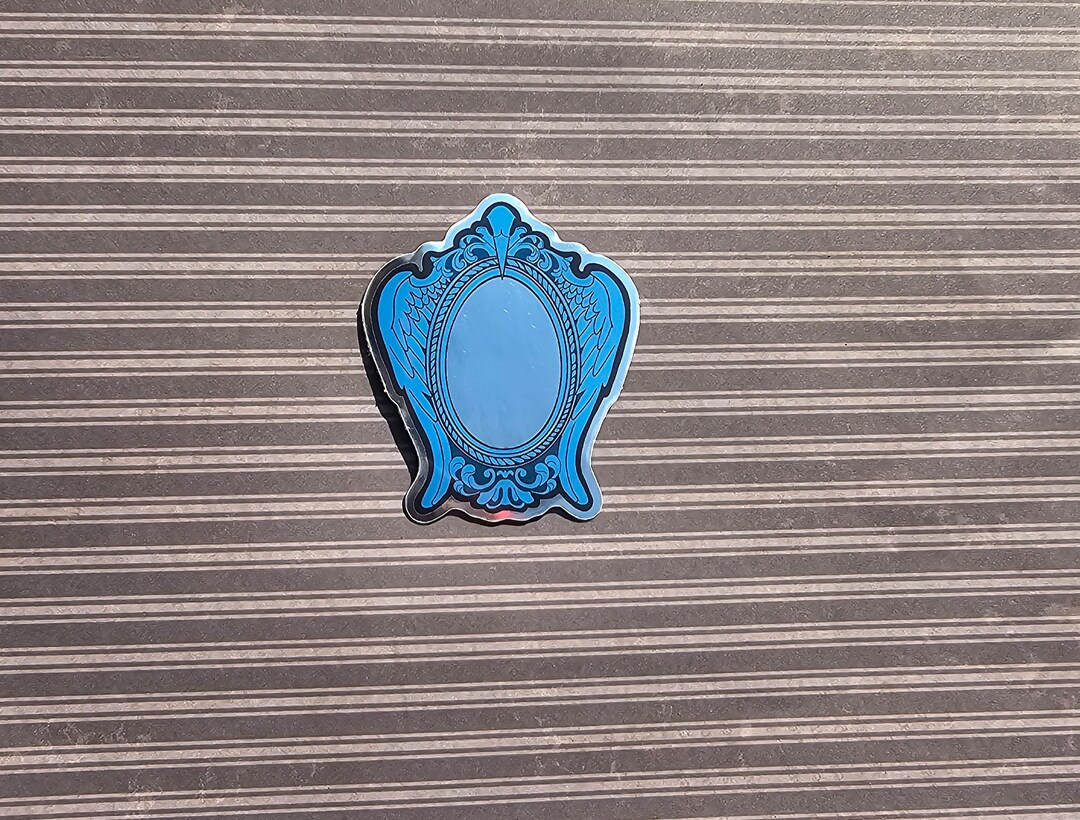 Raven Mirror Sticker - Etsy