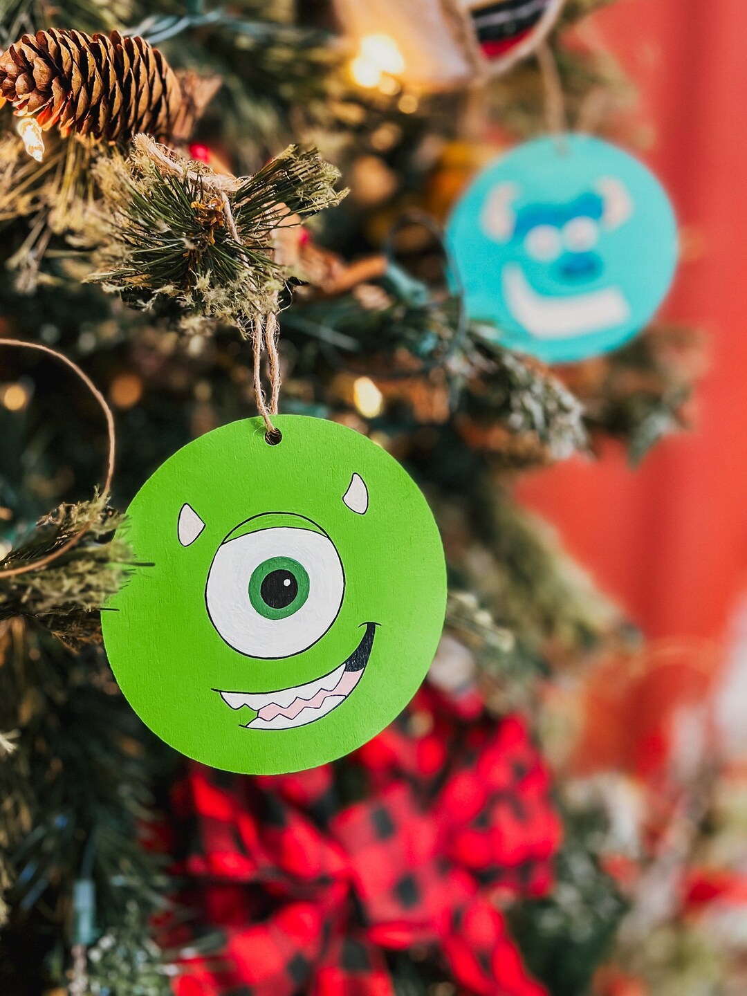 Monster Wood Rounds | Christmas Ornaments | Holiday | Hand Painted ...