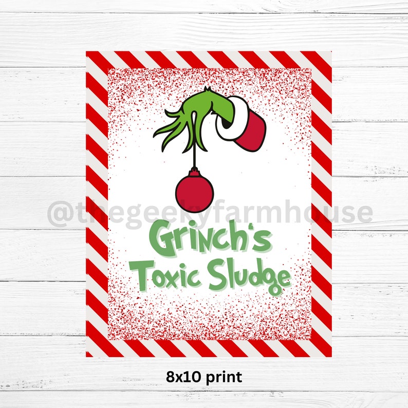 Grinch Birthday Toxic Sludge Printable Digital Download Whoville ...