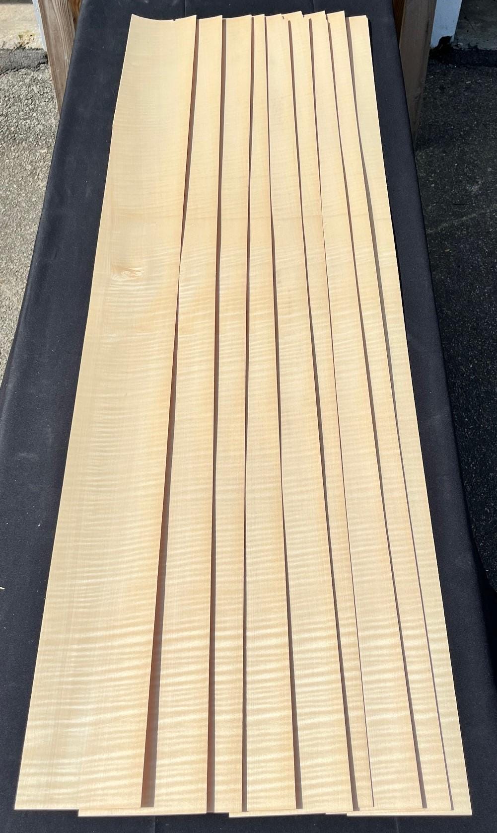 Curly Maple Veneer 4 1/2" X 50" Figured Flame Tiger - Etsy