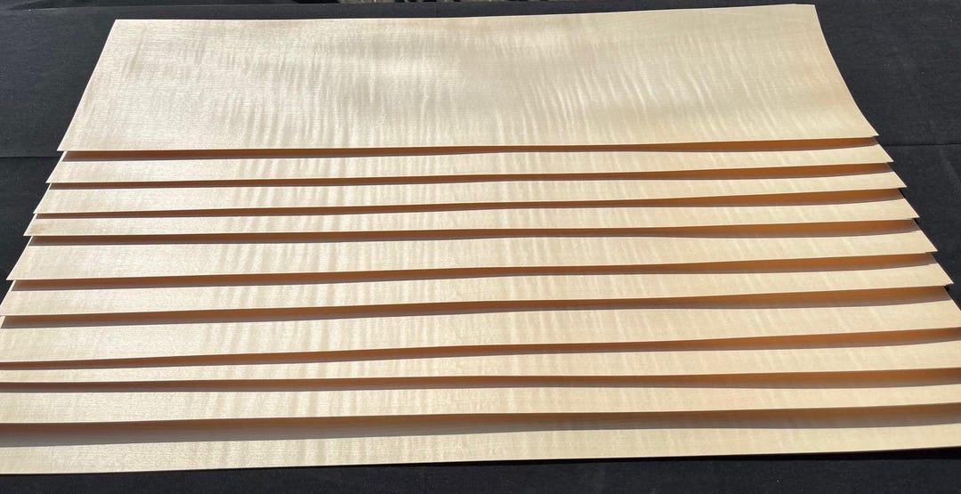 Curly Maple Veneer 7" X 29" Figured Flame Tiger - Etsy