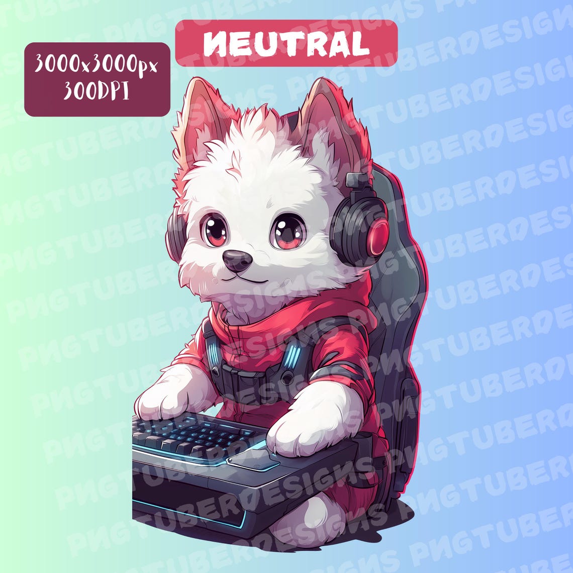 Steamer Dog - Anime, Chibi, Kawaii, Premade Twitch Stream Asset ...