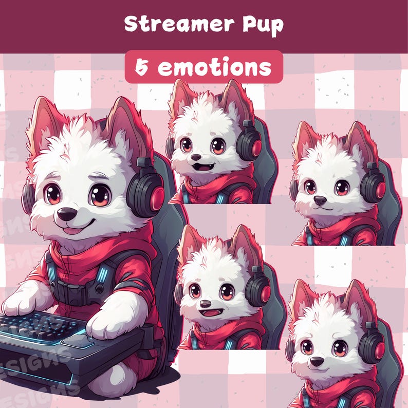 Steamer Dog - Anime, Chibi, Kawaii, Premade Twitch Stream Asset ...