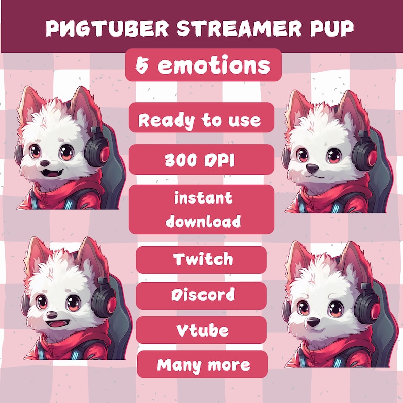 Steamer Dog - Anime, Chibi, Kawaii, Premade Twitch Stream Asset ...