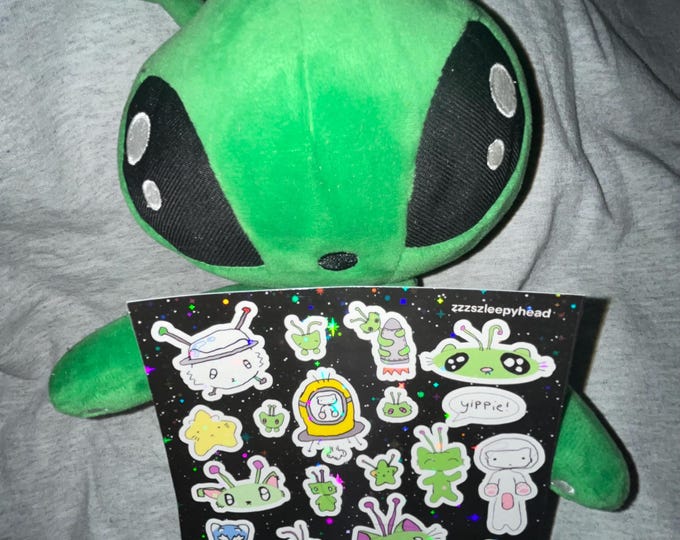 Glorp Alien Cat Stickers!! - Etsy