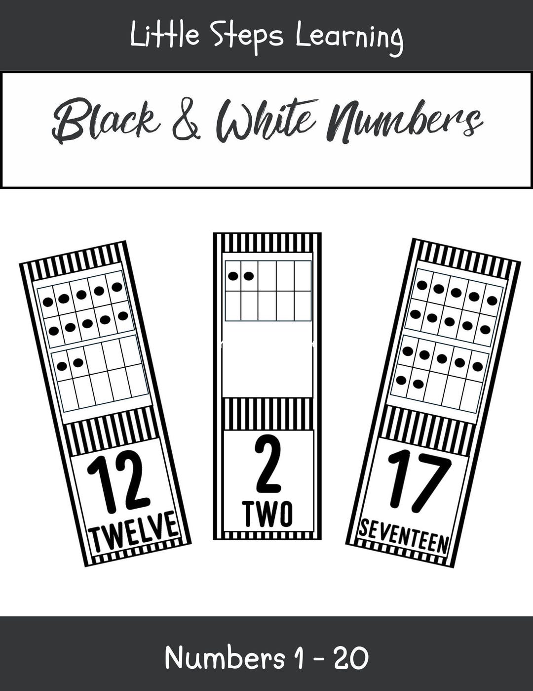 Classroom Black and White Numbers 1-20 Posters - Etsy