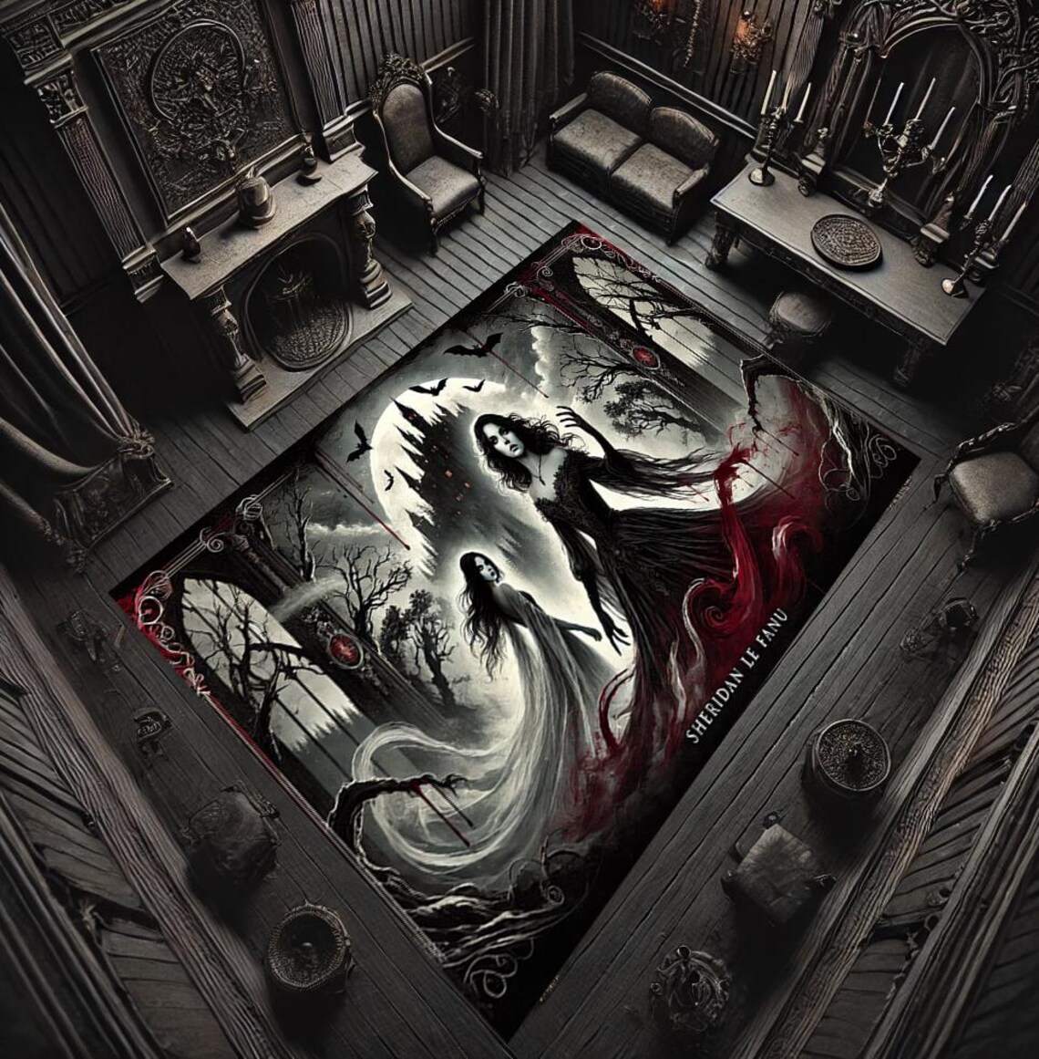Gothic Home Decor,scary Rug,modest Rug,horror Rug,spooky Rug,vampire ...