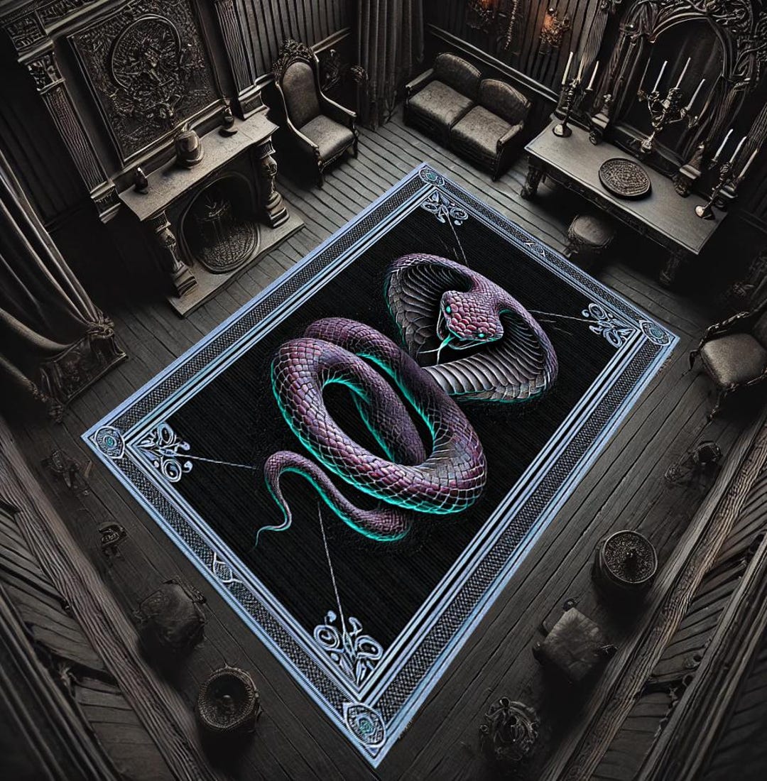 Snake Rug,horror Home Decor,snake Decor,animal Rug,creepy Rug,teens ...