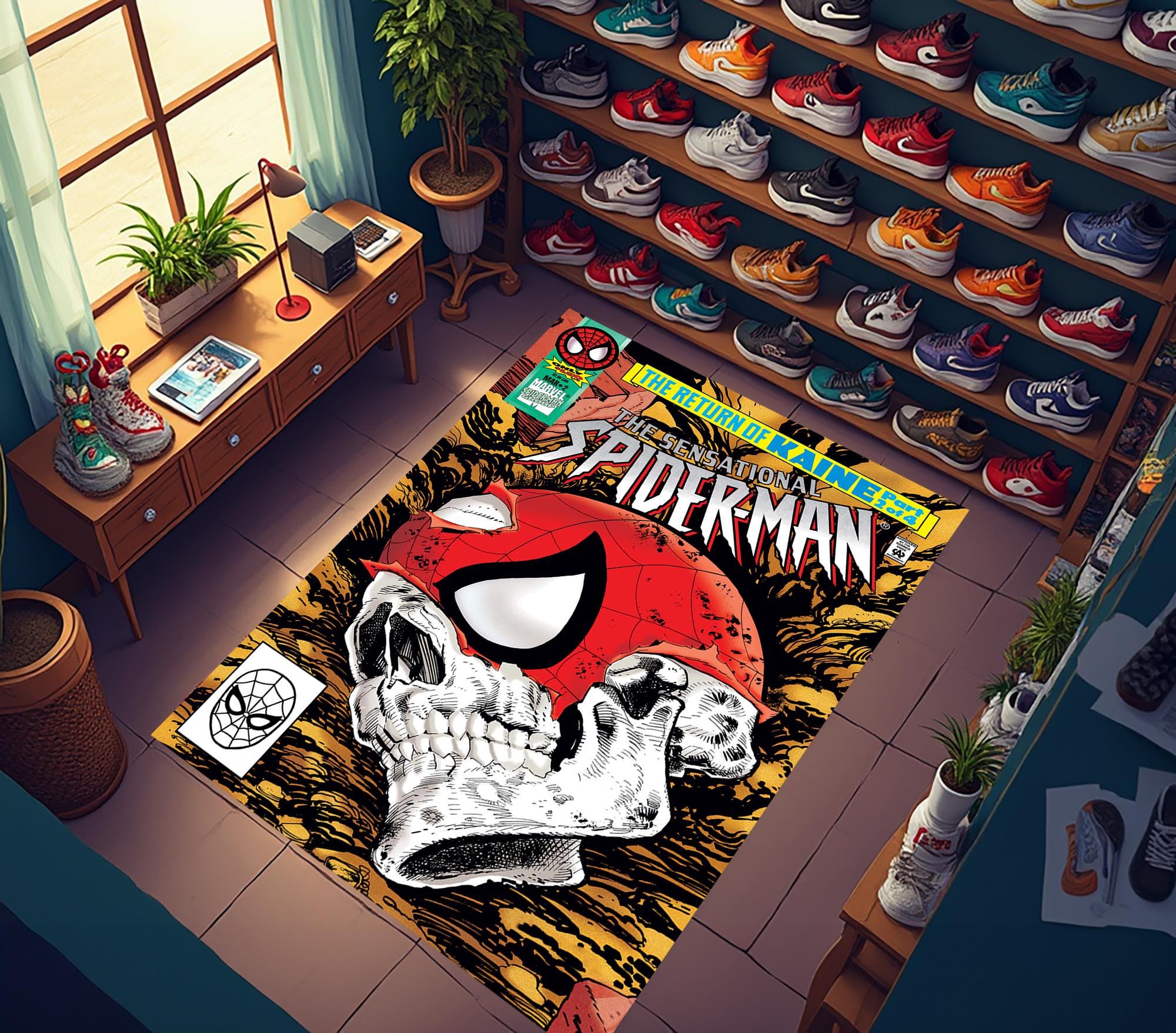 Spiderman Sull Rug, Superhero Rug, Spiderman Comics Rug, Superhero Fan ...