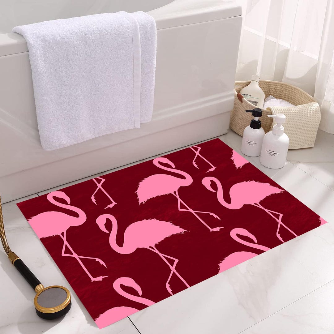 Flamingo Mat,flamingo Decor,flamingo Rug,bathroom Rug,luxury Decor ...