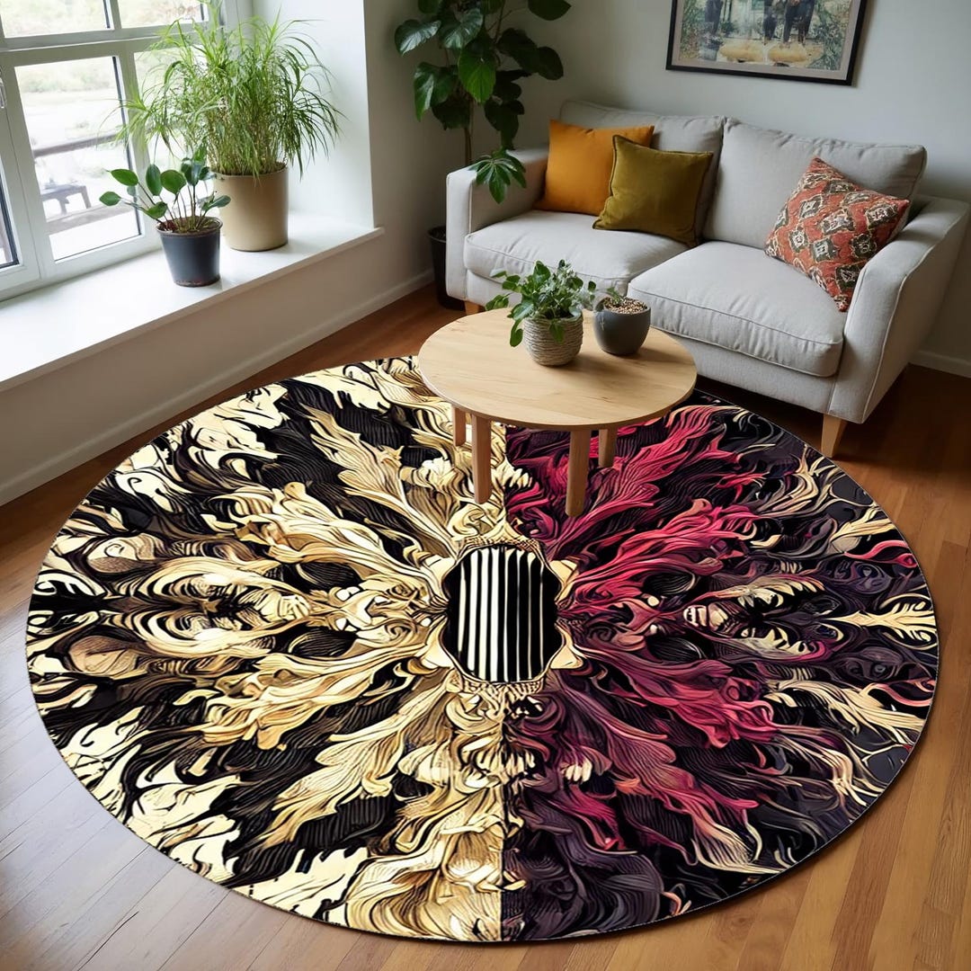 Venom Round Rug,creepy Home Decor,monster Rug,round Rug,spooky Rug,dark ...