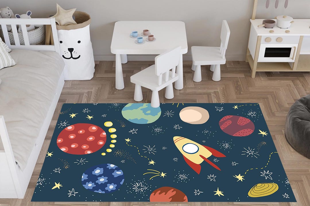 Space Shuttle Rug,planet Rug,saturn Rug,rocket Rug,space Rug,star Rug ...