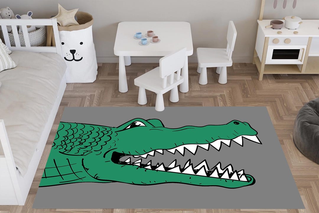 Crocodile Rug,animals Rug,popular Rug,wildlife Rug,funny Rug,nursery ...